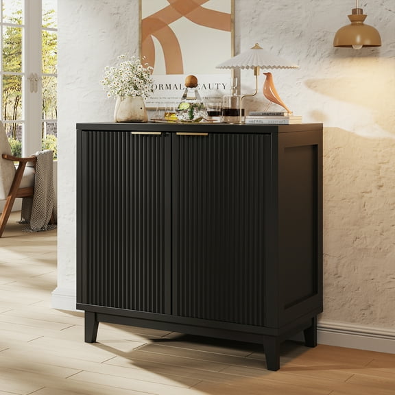 Corner Bar Cabinet, Wine Bar Cabinet with Large Storage Space and ...