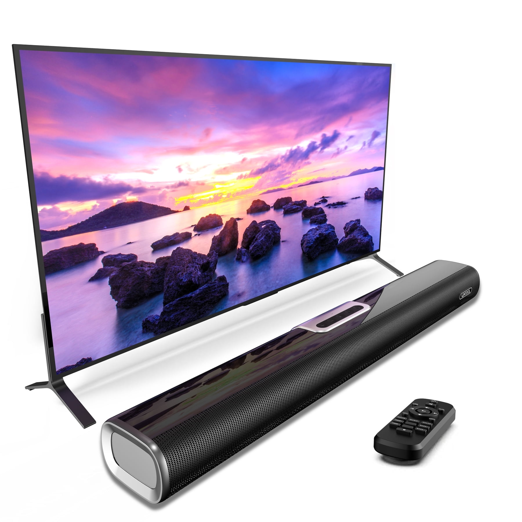 VEAT00L 2.1ch Sound Bar with Subwoofer, Bluetooth 5.0, HDMI/Optical Input, 3D Surround - Walmart ...