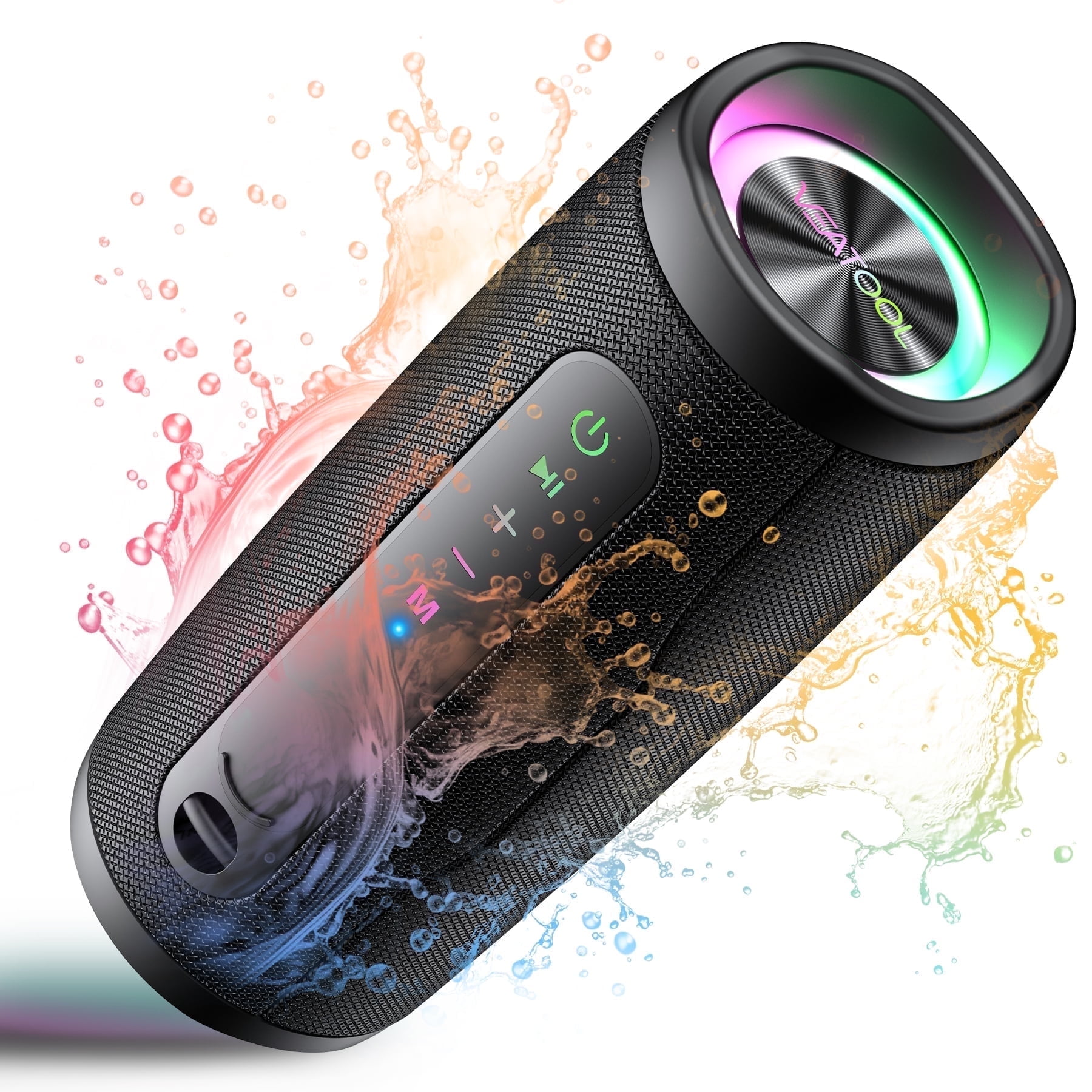 VEAT00L Portable Bluetooth Speaker, IPX7 Waterproof, 30W Bass, 30H ...