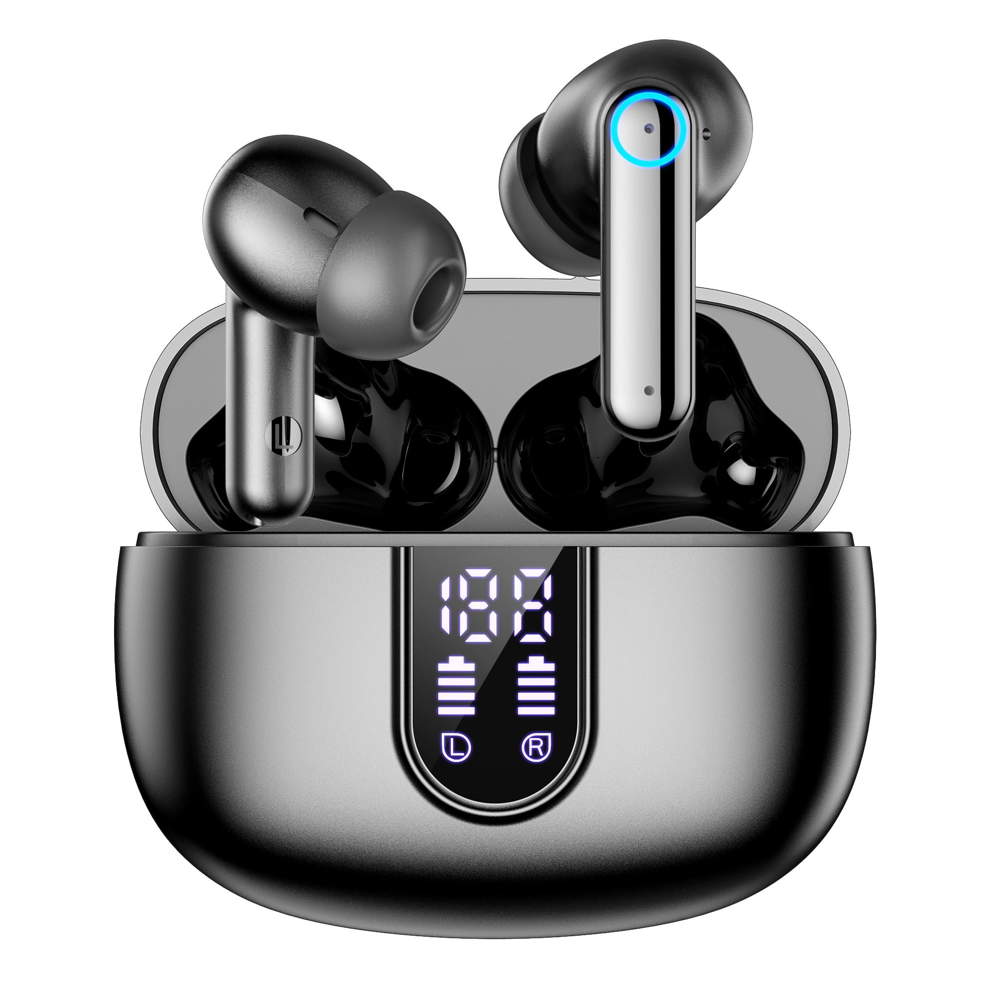 VEAT00L Wireless Earbuds Bluetooth 5.4 Headphones Deep Bass Hi-Fi ...