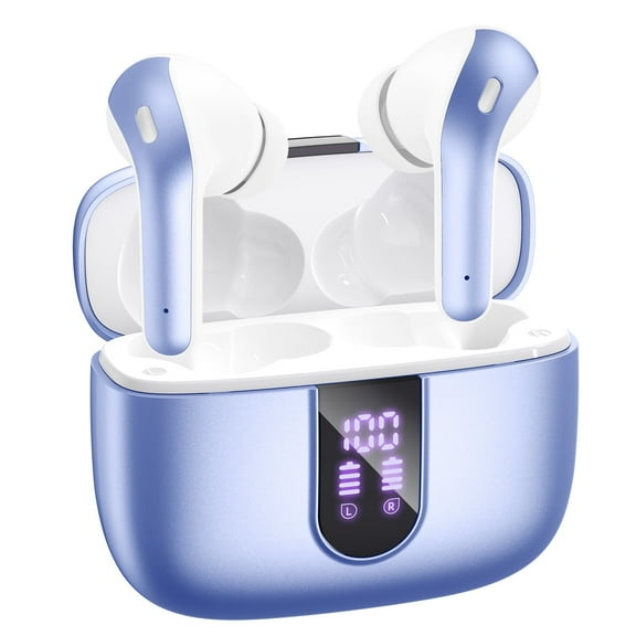 Bluetooth Headphones True Wireless Earbuds 60H Playback LED Power ...