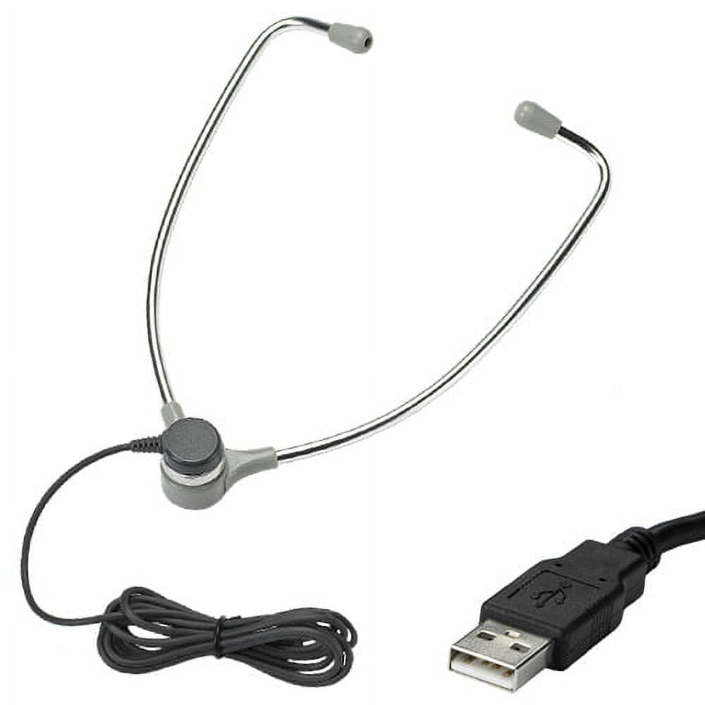VEC AL-60-USB Aluminum Hinged-Stetho Headset with with 5ft. Cord and ...
