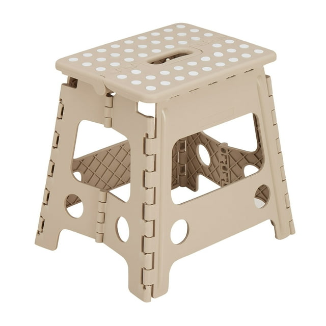 VECELO 13 inch Folding Step Stool, Heavy Duty Plastic Foldable Step ...