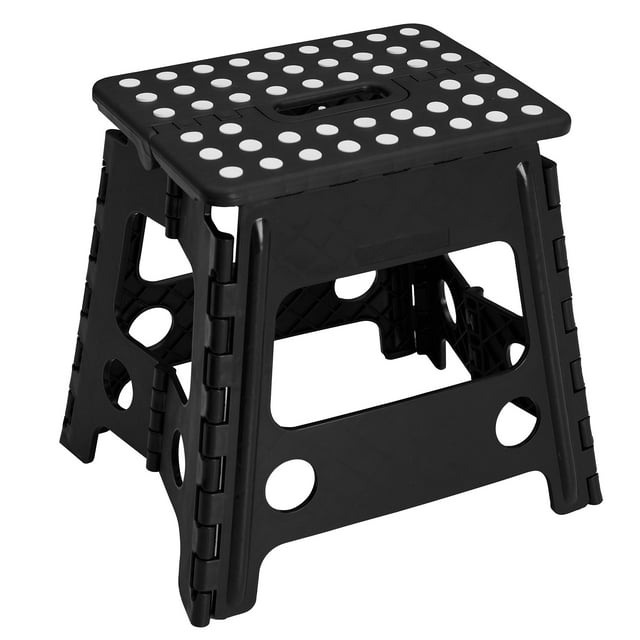 VECELO 13 inch Folding Step Stool, Heavy Duty Plastic Foldable Step ...