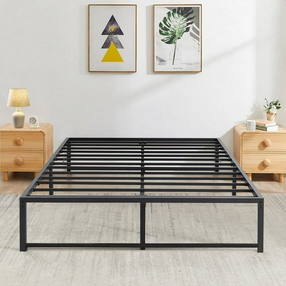 18 Inch Full Bed Frame - Sturdy Metal Platform Full Size, No Box Spring ...