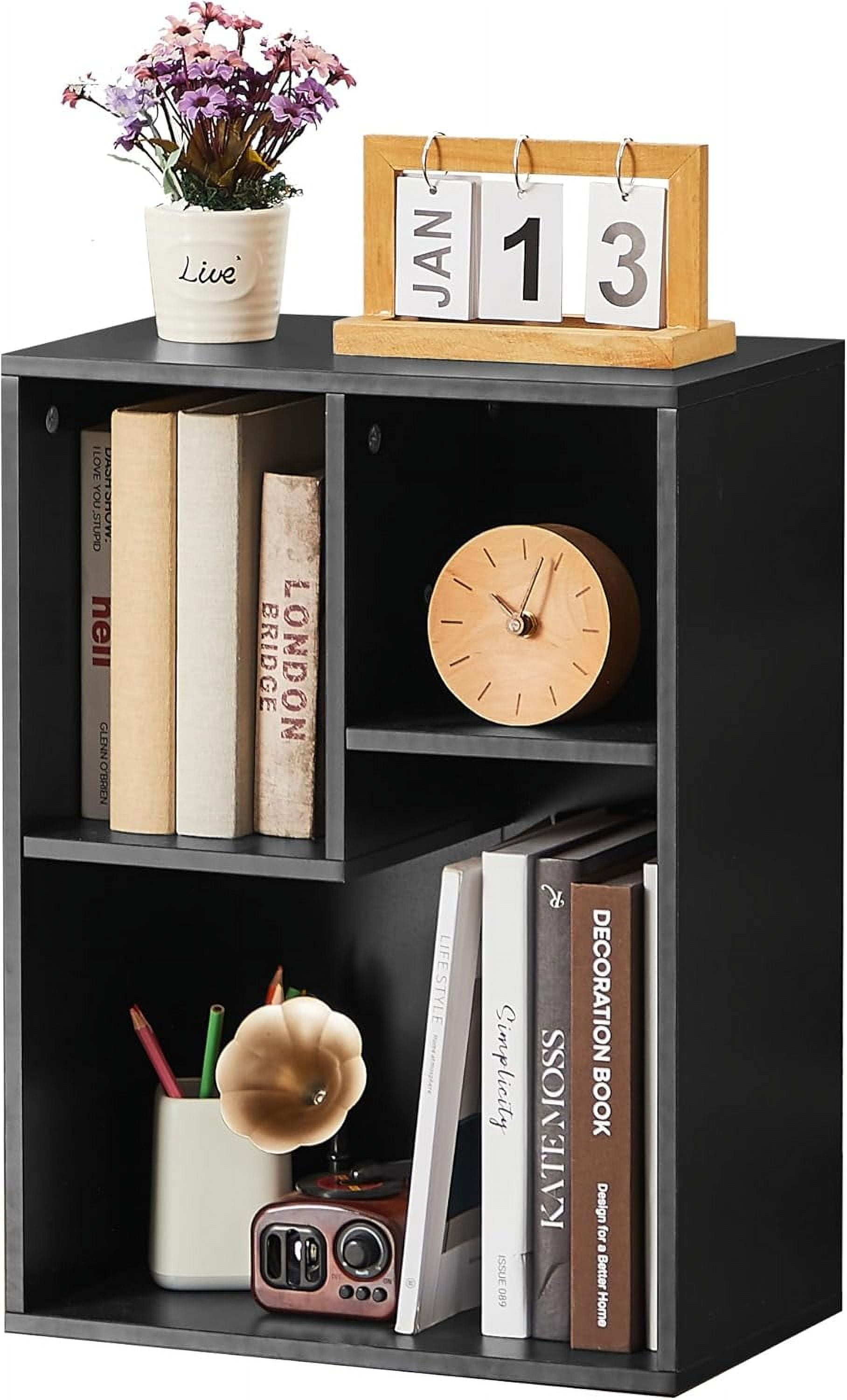 VECELO 3-Cube Bookshelf, Fits Tallest Hardcovers, Horizontal Available ...