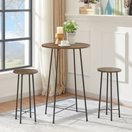 Recaceik 3 Piece Pub Table Sets, 23.6” Square Faux Marble Bar Tables ...