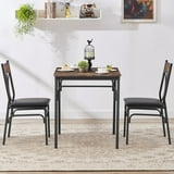 VECELO 3-Piece Dining Table Set for Small Spaces, Dinette Room ...