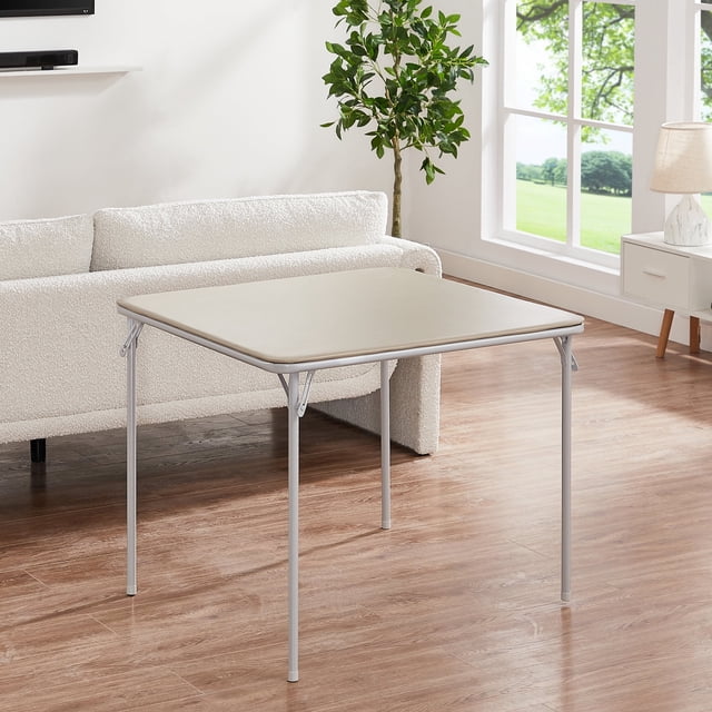 VECELO 33.8" Square Folding Multipurpose Card Table with Padded Vinyl ...