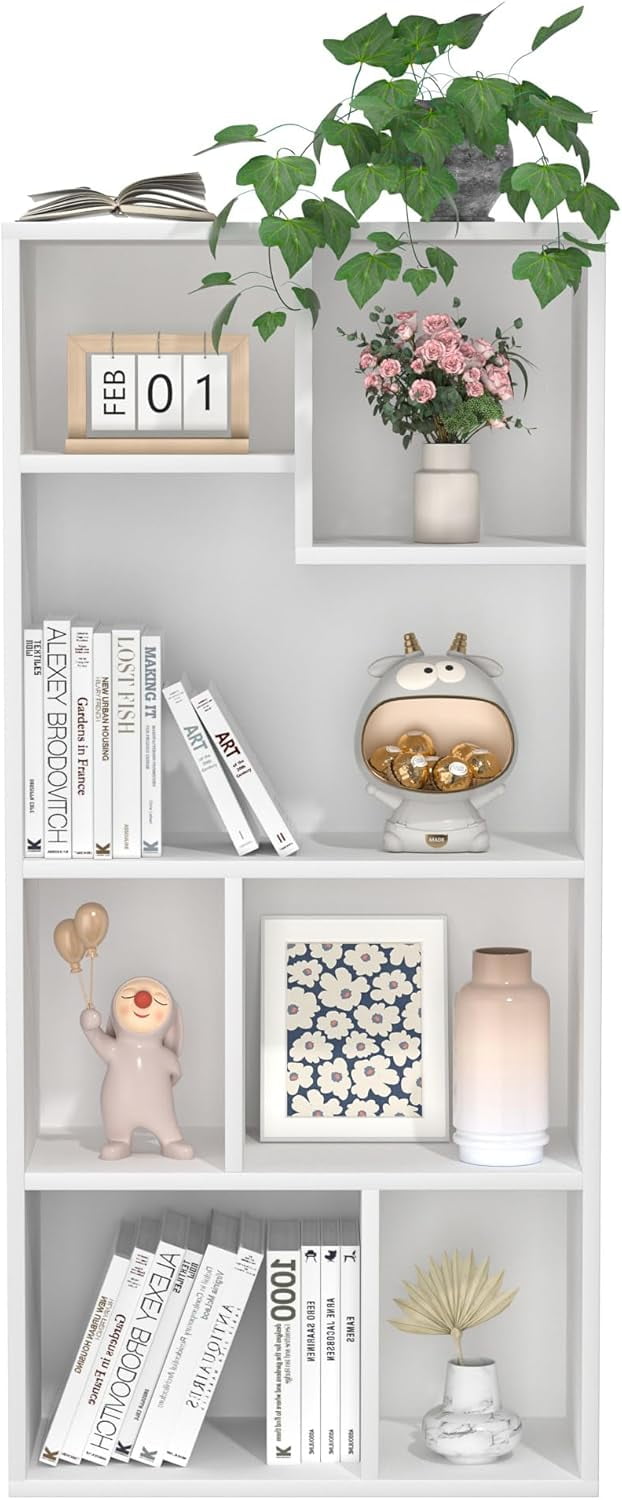 VECELO 42 Inch High Bookcase, 4-Tier Modern Storage Cabinet with Height ...