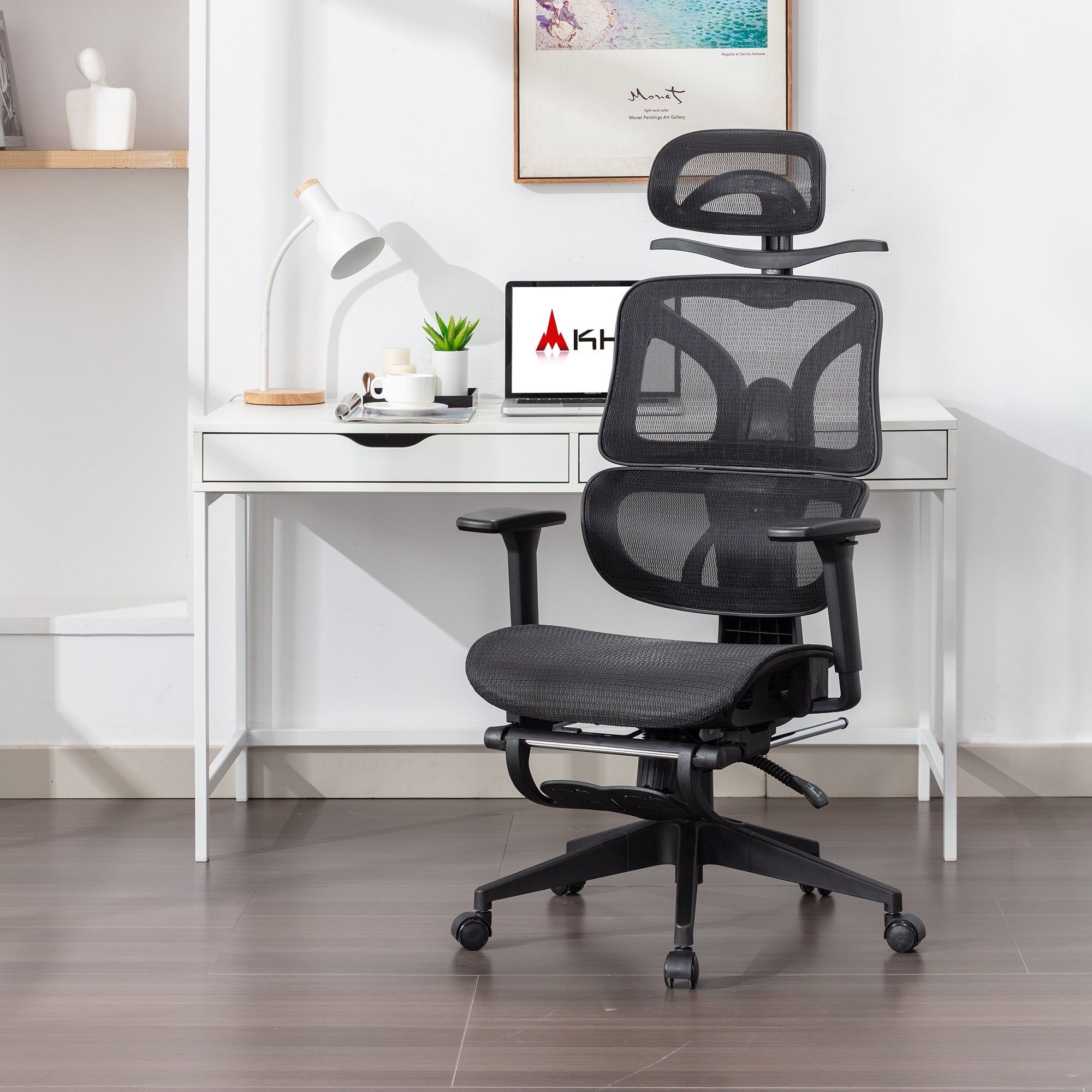 VECELO Foldable Office Chair, Ergonomic High-Back Mesh Rolling Work ...