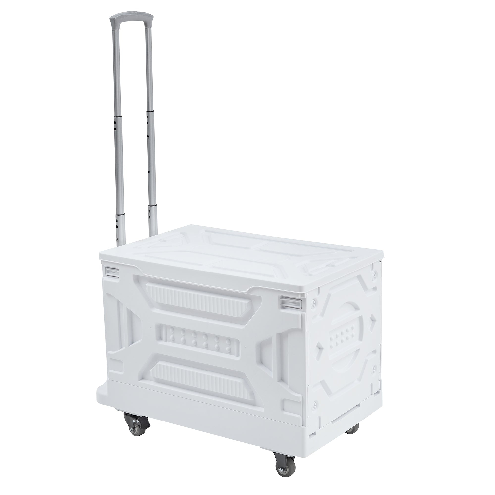 VECELO Large Foldable Utility Cart, Portable Rolling Crate Handcart ...
