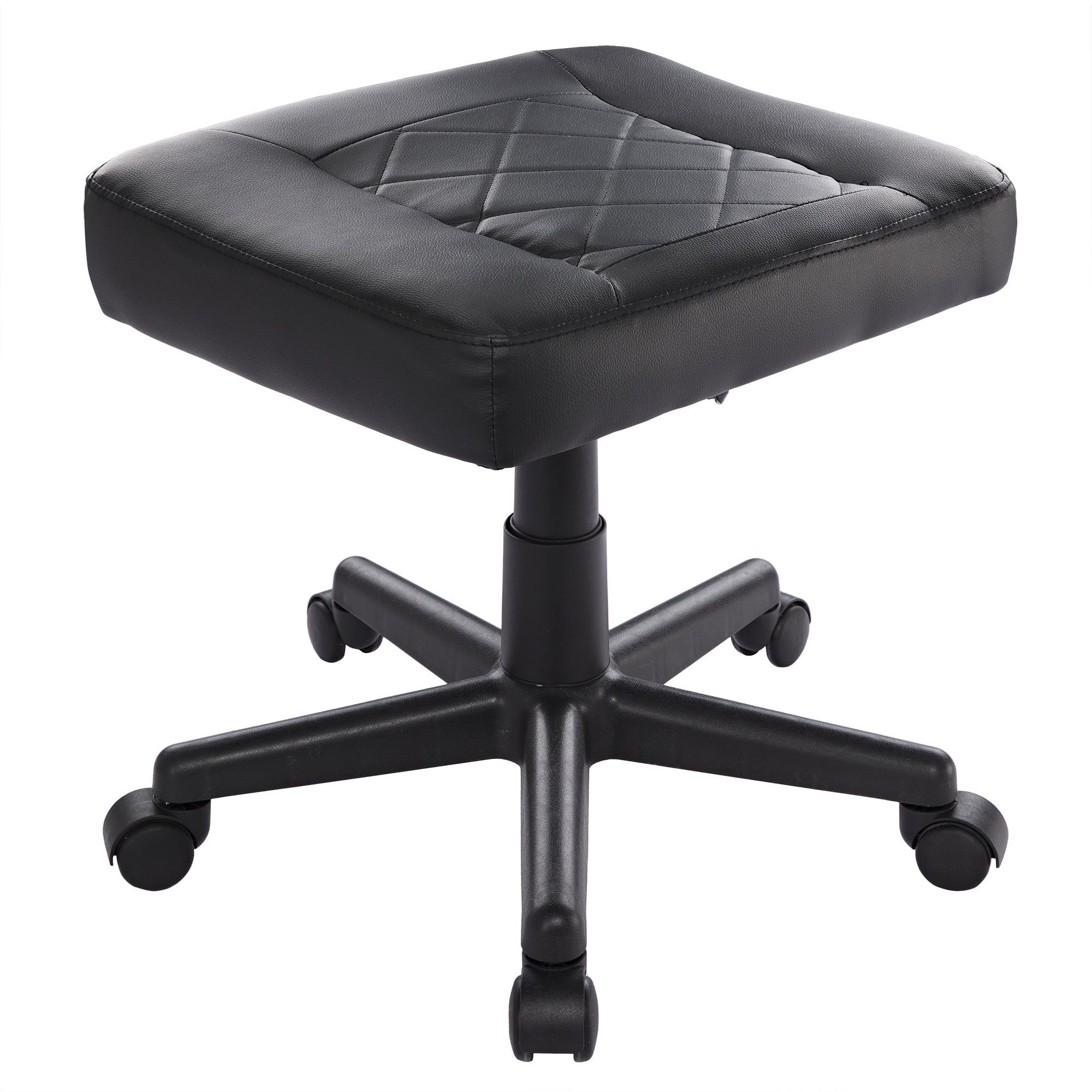 VECELO Mobile Footrest with Wheels, Height Adjustable Swivel Rolling ...