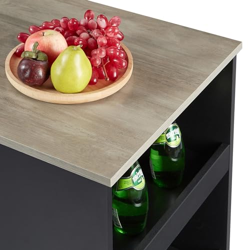 VECELO Small Bar Table and Chairs Tall Kitchen Breakfast Nook with ...