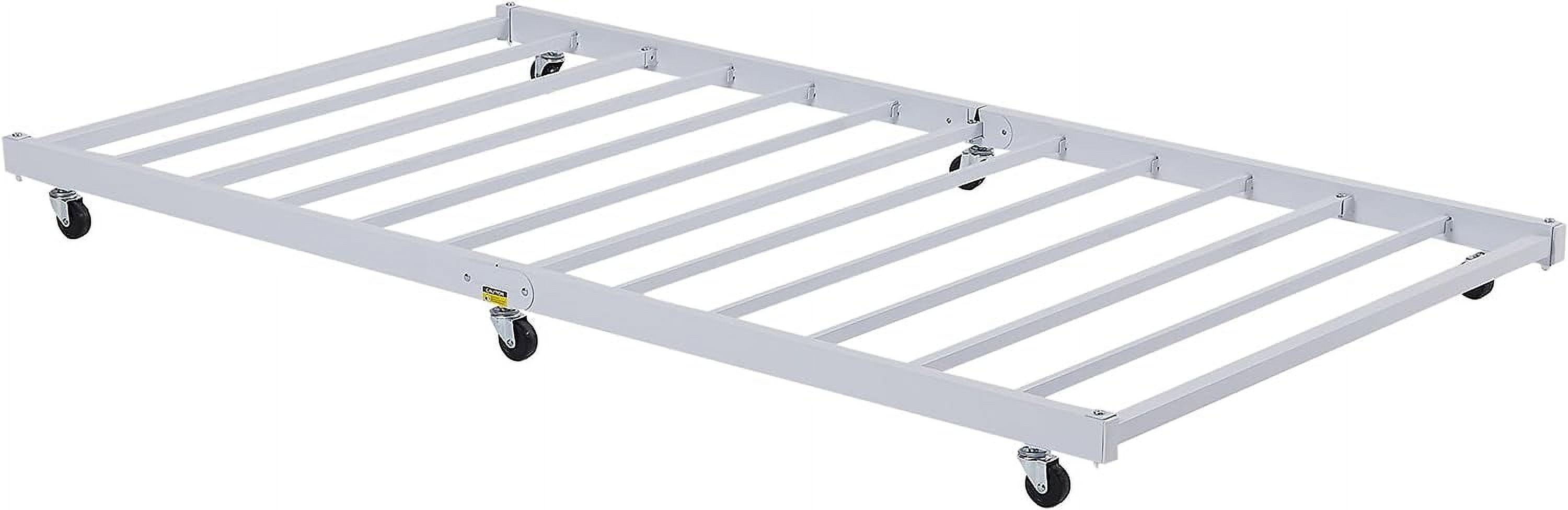 VECELO Twin Trundle Bed Frame Only/Roll Out/Enhanced & Up-Graded Metal ...