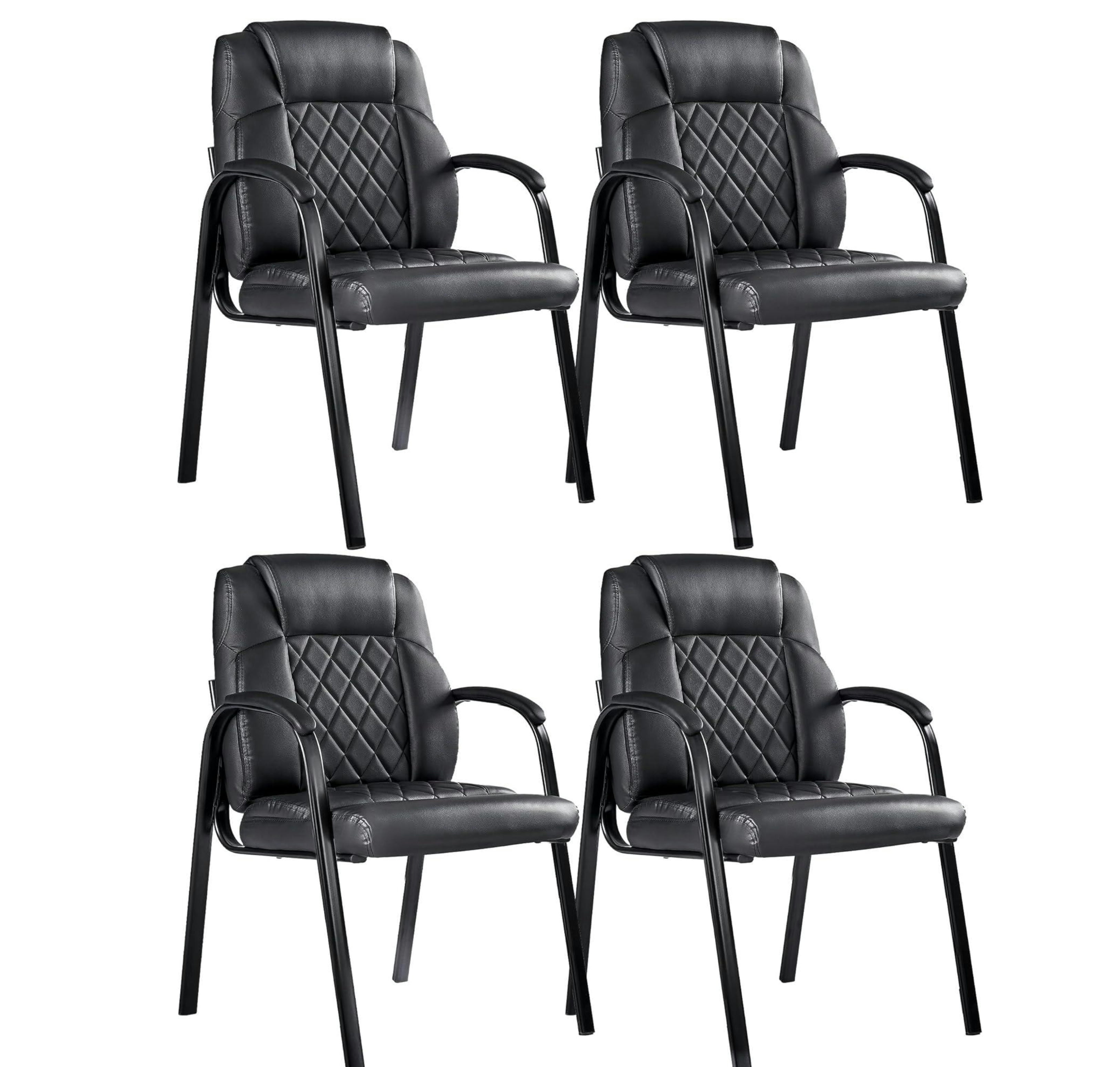 VECELO Waiting Room Guest Chair with Padded Arm Rest and Lumbar Support ...