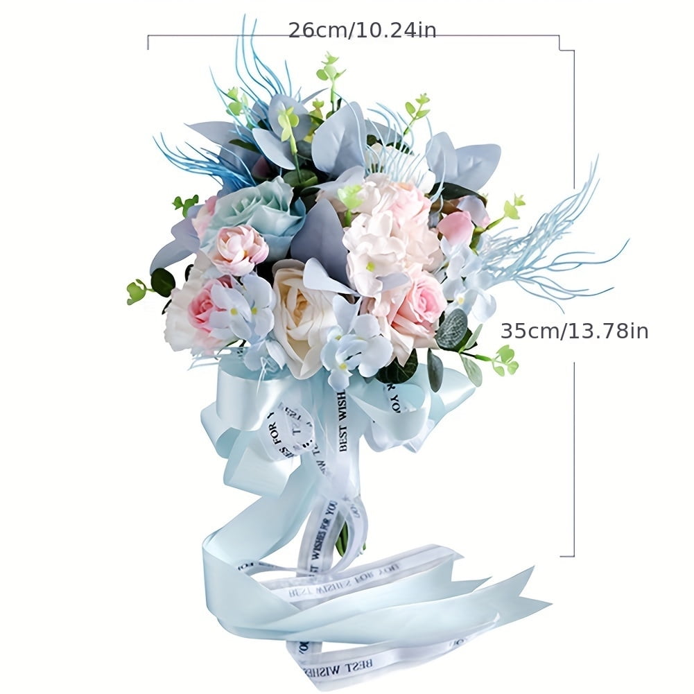 VECPIO 1pc Artificial Silk Flowers Bouquet Elegant Lifelike Bridal ...