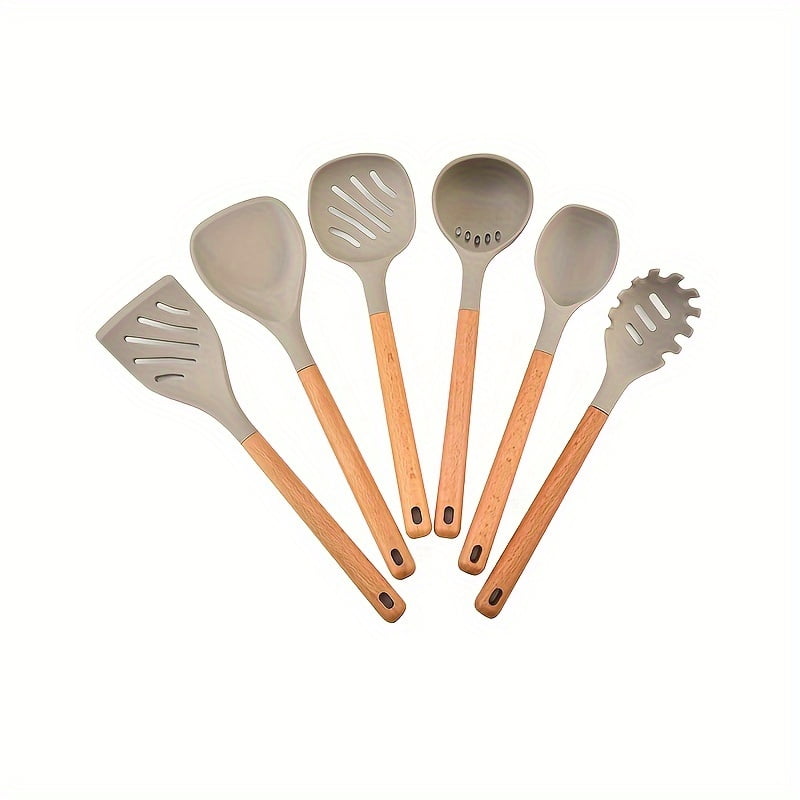 VECPIO 6pcs/set Silicone Utensil Set Kitchen Utensil Set BPA Free ...