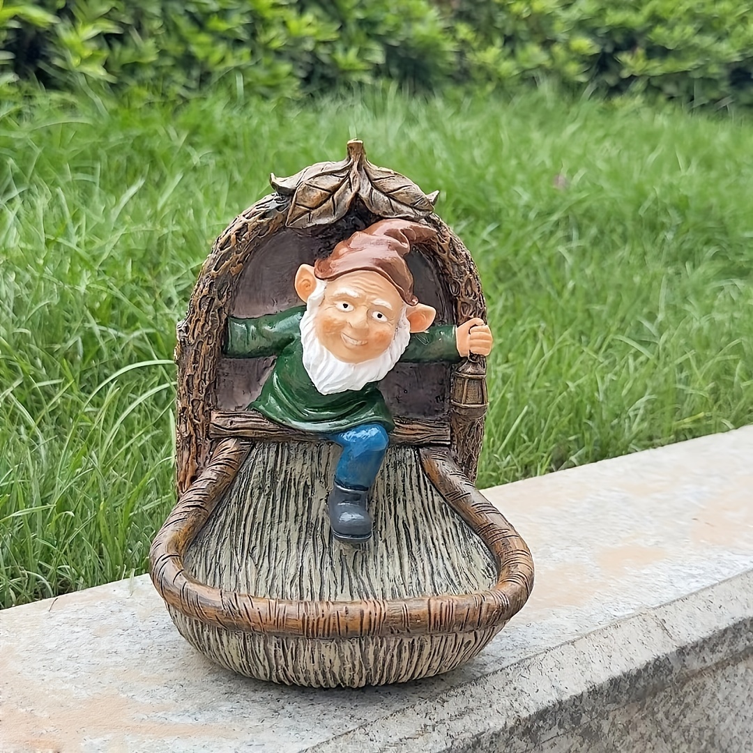 VECPIO Gnome Bird Feeder ABS Resin Outdoor Decor Perfect for Feeding ...