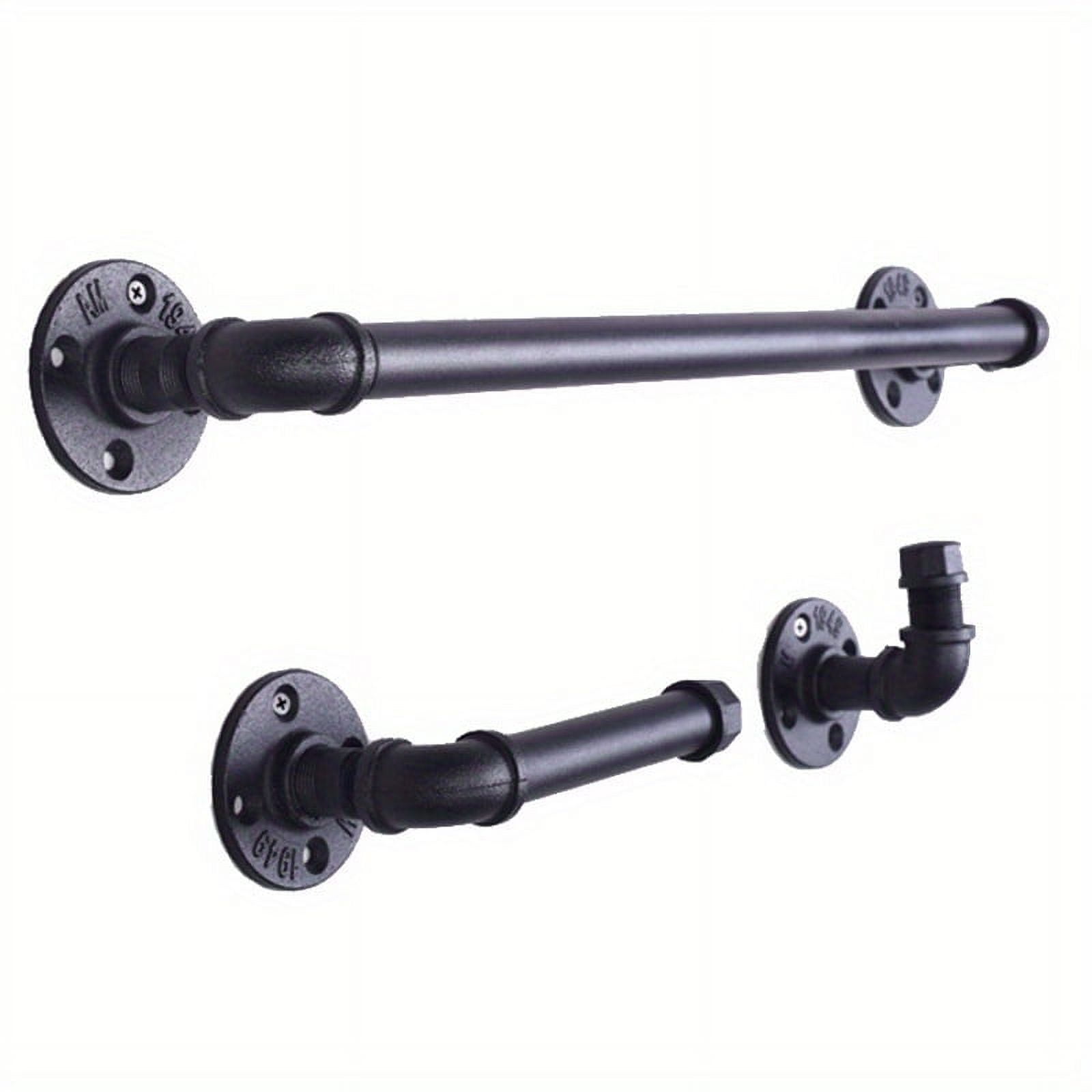 VECPIO Industrial Style Iron Towel Rack Wall Mounted Bath Towel Holder ...