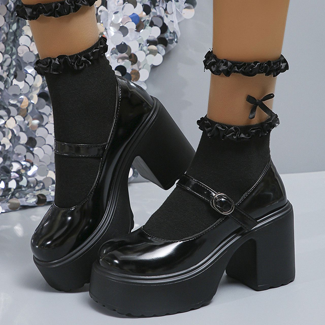 VECPIO Pink Chunky Platform High Heels Pumps Women 2023 Autumn Ankle ...