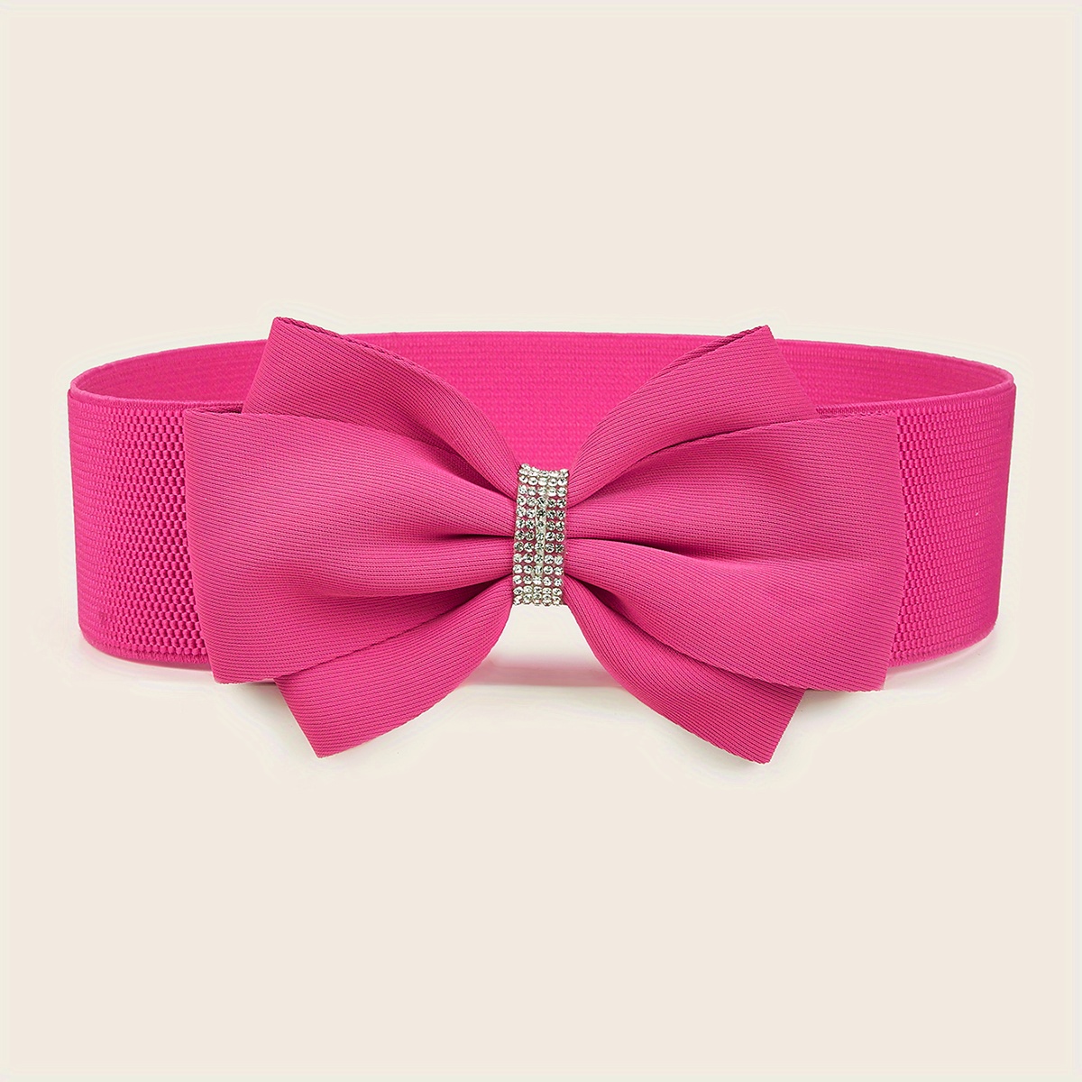VECPIO Plus Size Elegant Wide Belt with Large Bowknot - Elastic Solid ...