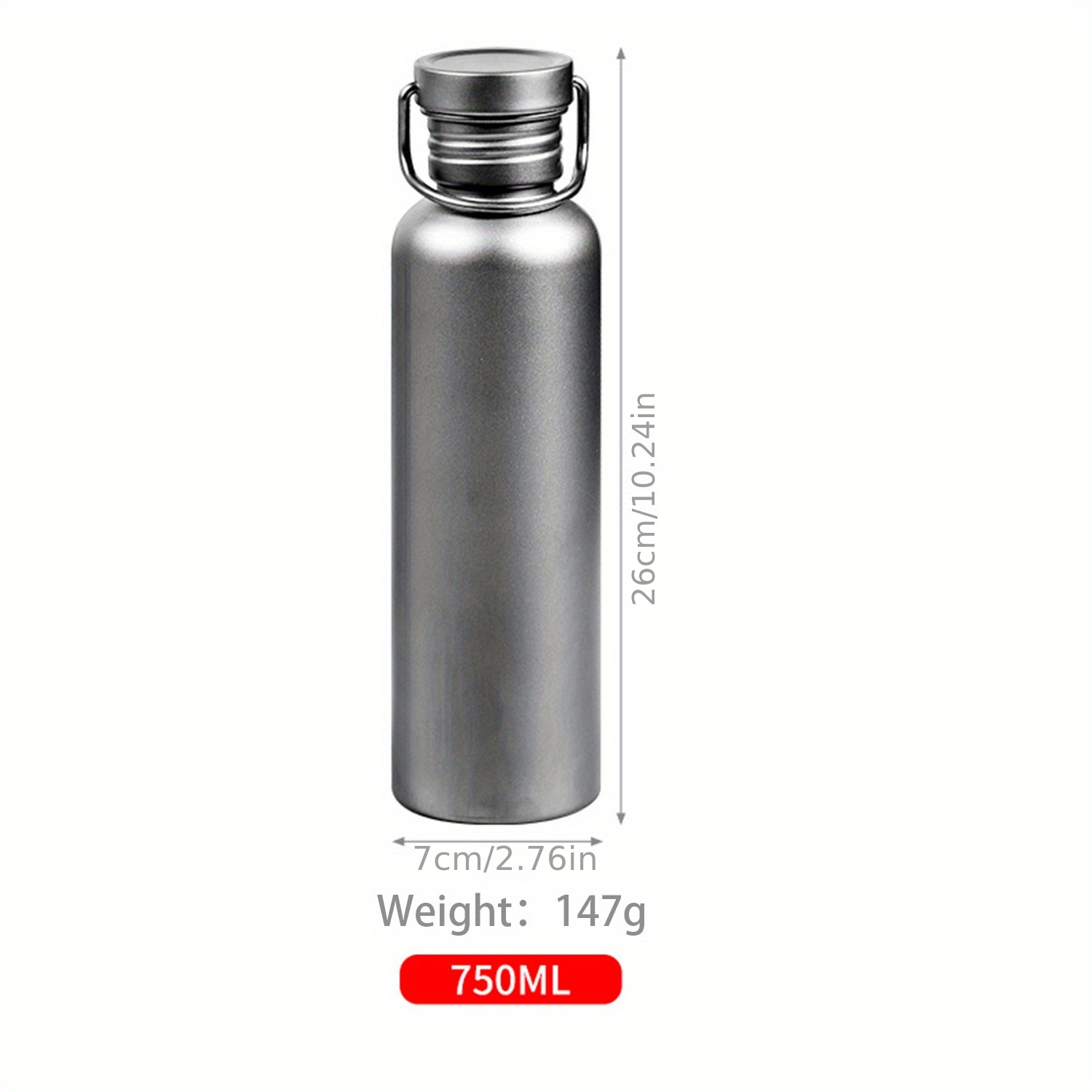 VECPIO Titanium Water Bottle - Durable and Corrosion-Resistant ...