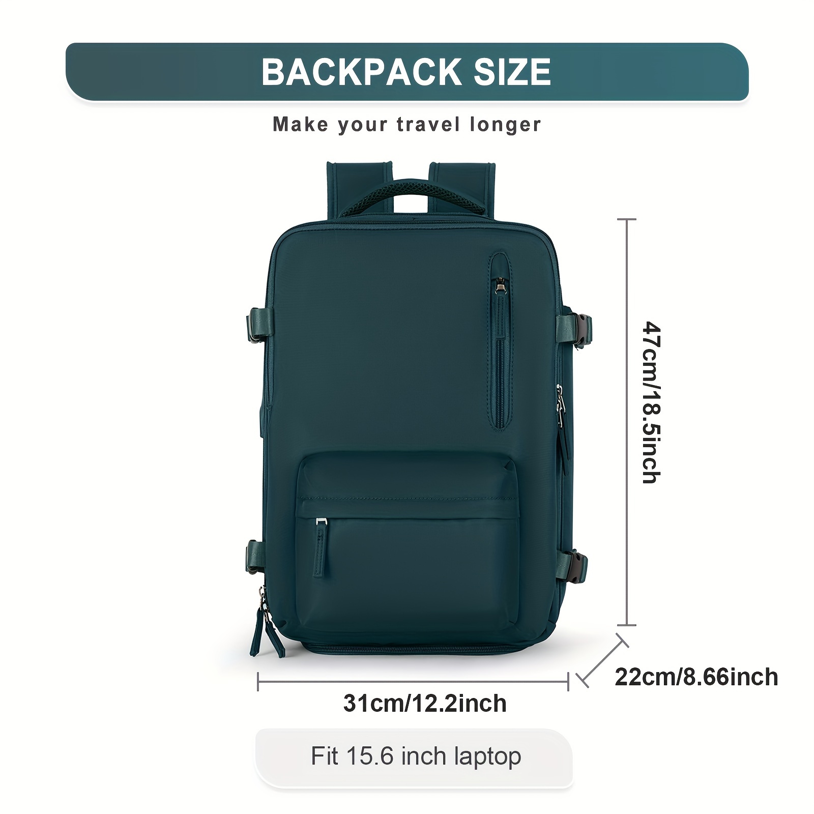 VECPIO Travel Backpack With Separate Shoe Compartment Oxford Fabric ...