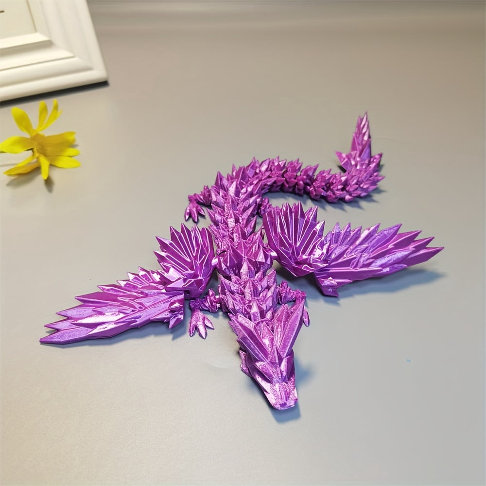 VECPIO Winged Dragon Figurine - 3D Printed Articulated Dragon Toy with ...