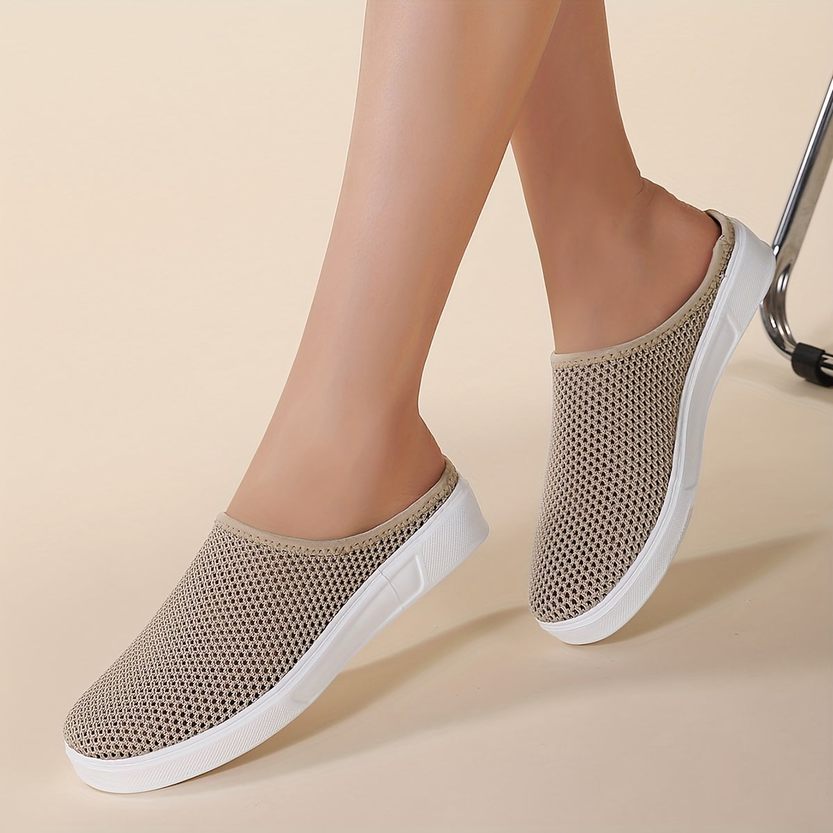 VECPIO Women‘s Lightweight Mesh Mule Sneakers - Breathable Slip-On ...