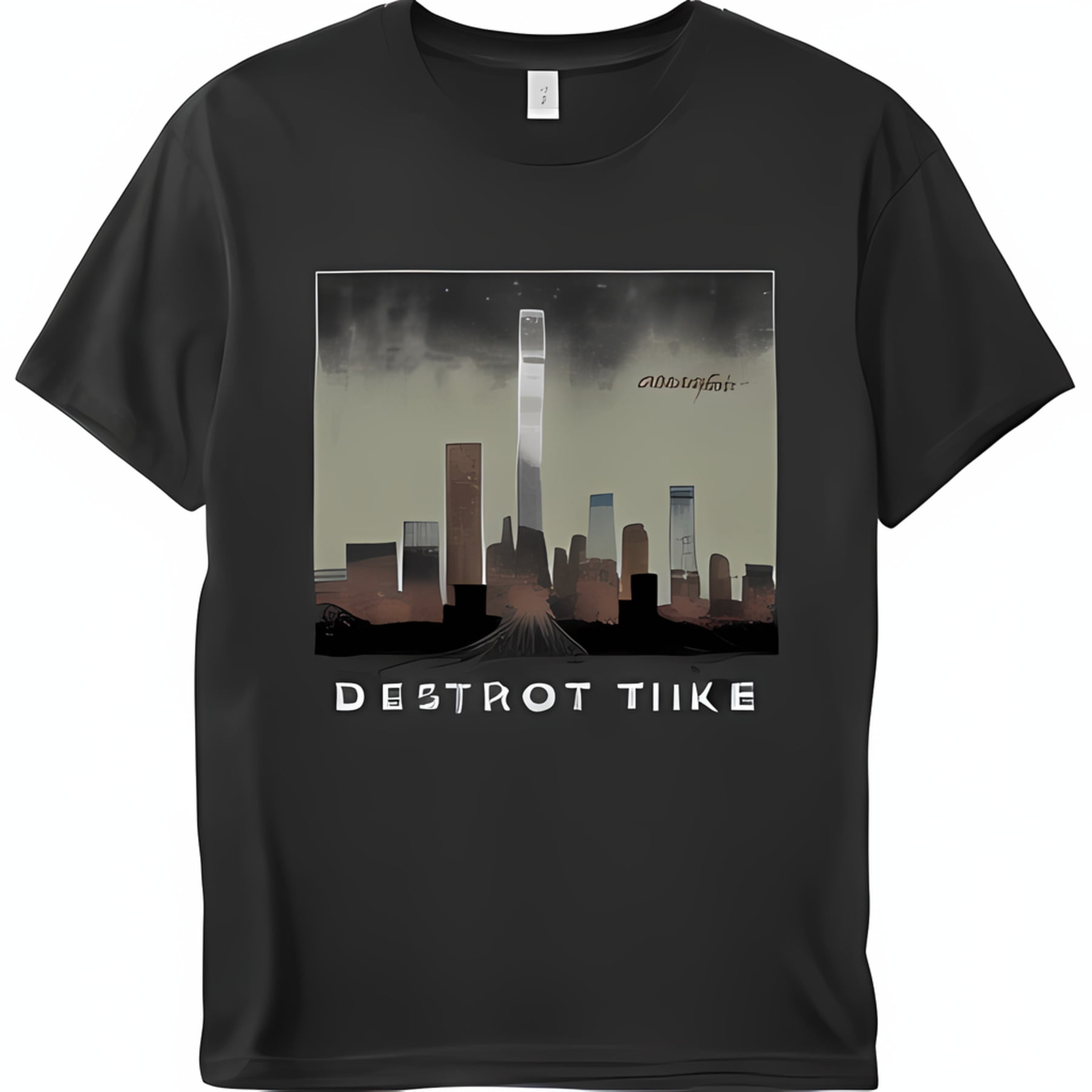 VECTOR Connie 'Types of Destruction' Art Black T-Shirt Dark Gritty City ...
