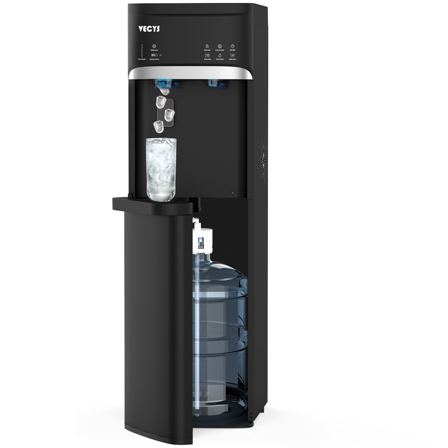 VECYS 5 Gallon Water Dispenser, Ice Maker, Self-Cleaning, Child Safety ...