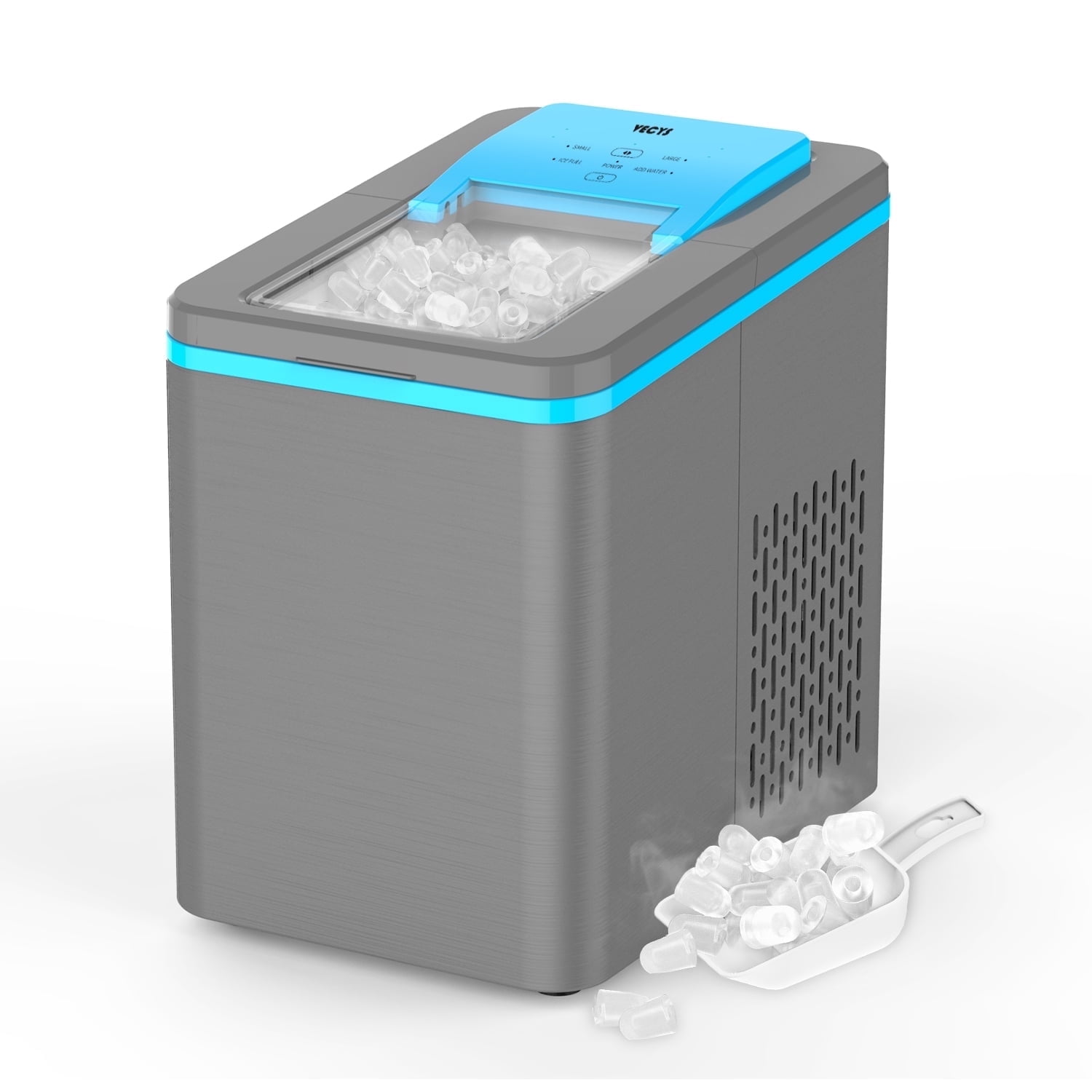 VECYS Ice Maker, 26LBS Daily Production with Self-Clean, Blue - Walmart.com