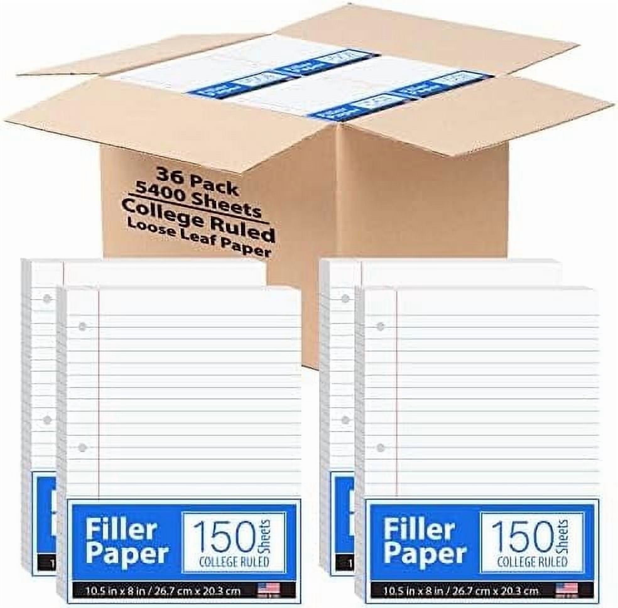 VEEBOOST College Ruled Paper, 56 GSM Thick Loose Leaf College Ruled ...