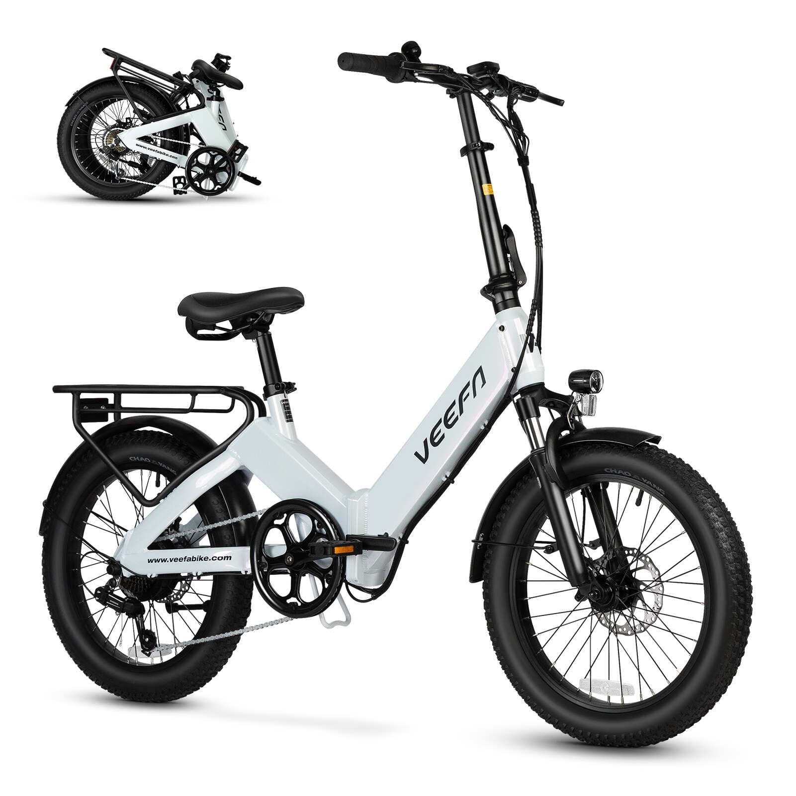 VEEFA F1 Foldable Electric Bike for Adults, 500W Motor Ebike with 48V10 ...