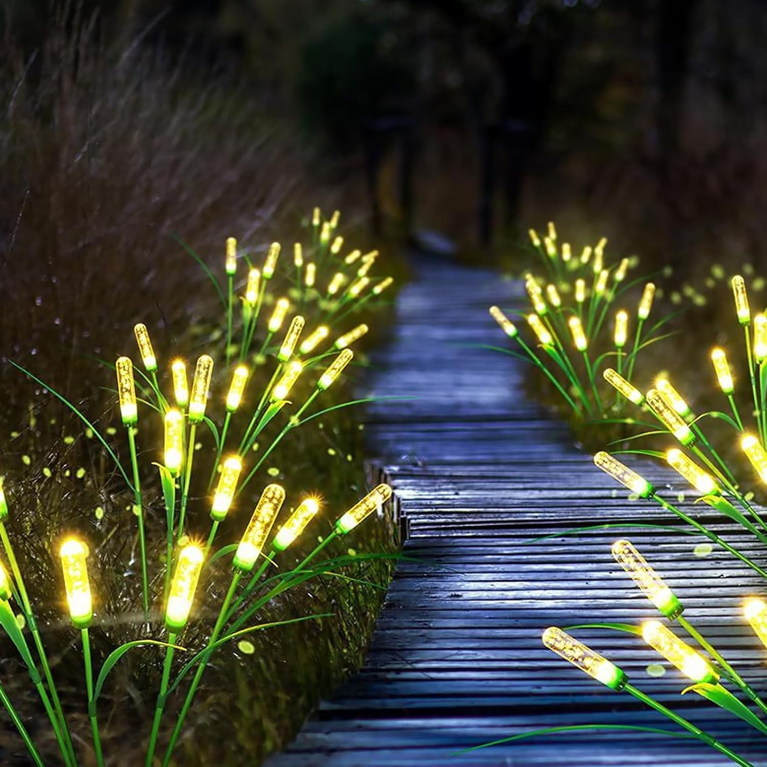 VEEKI Solar Lights Outdoor Garden, 2 Pack 20 LEDs Swaying Solar Garden ...