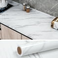 VEELIKE White Marble Contact Paper 15.7''x118'' for Countertops ...