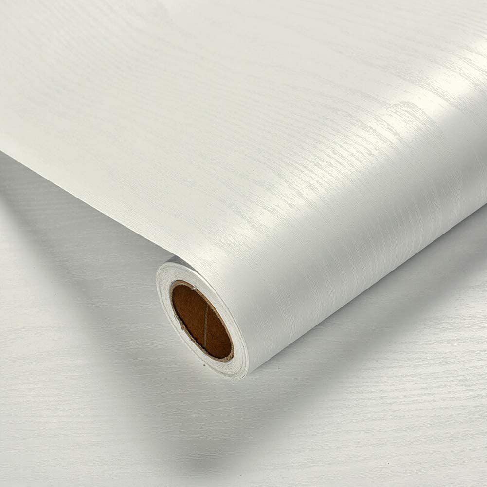VEELIKE Beige Wood Grain Contact Paper, Peel & Stick, Waterproof, 15.7× ...