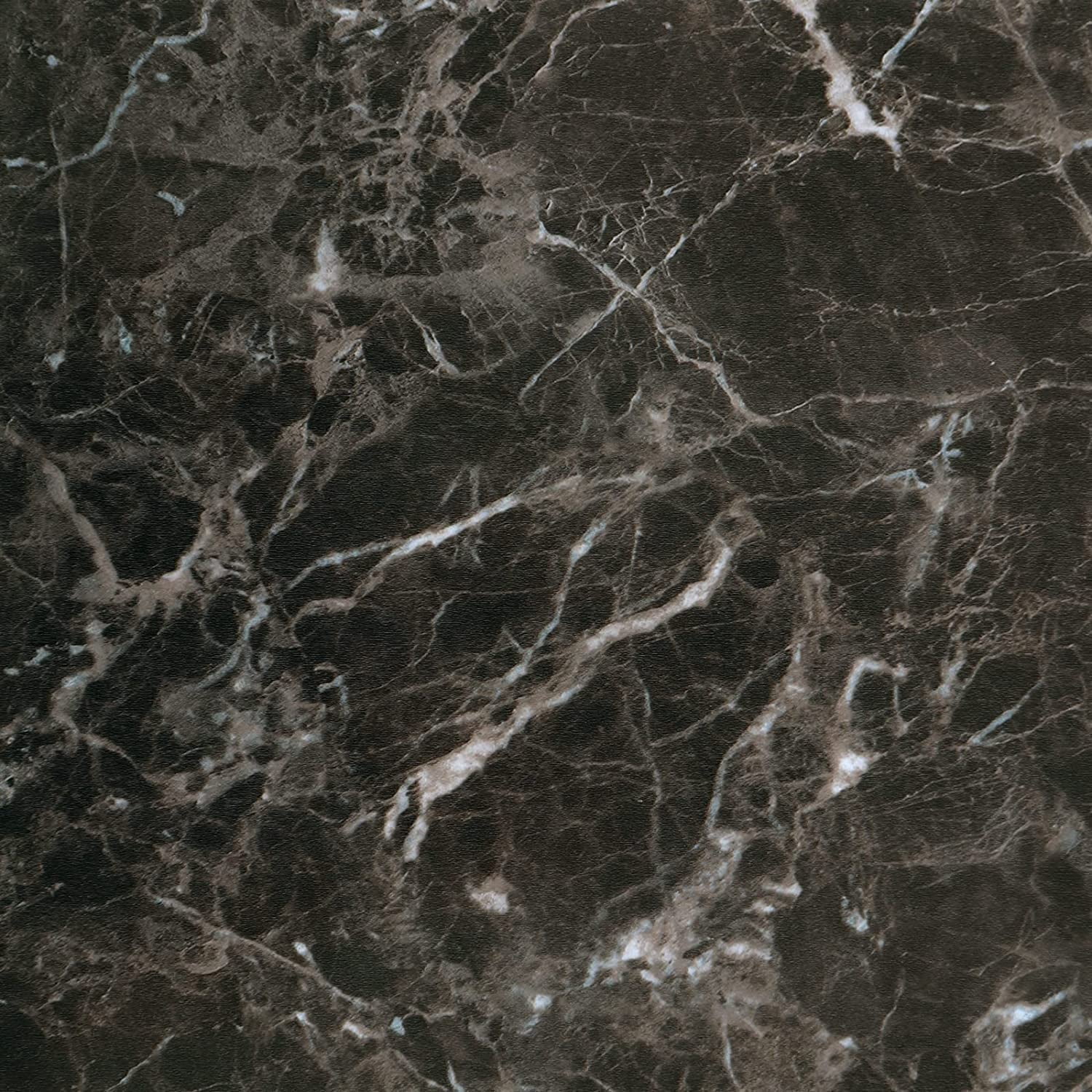 VEELIKE 12x12'' Peel & Stick Vinyl Floor Tiles, Dark Marble Waterproof Decorative Tile Stickers ...