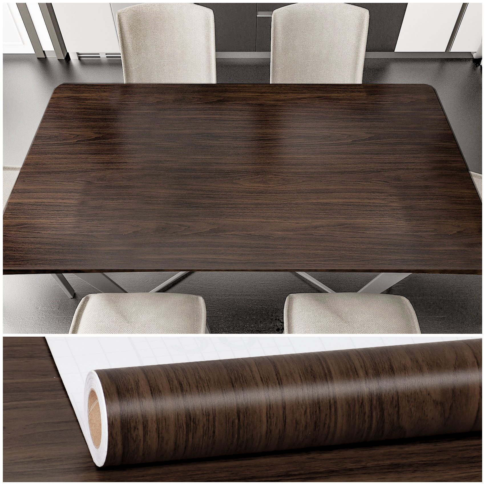 VEELIKE Wood Contact Paper Brown Peel and Stick Wood Grain Contact ...