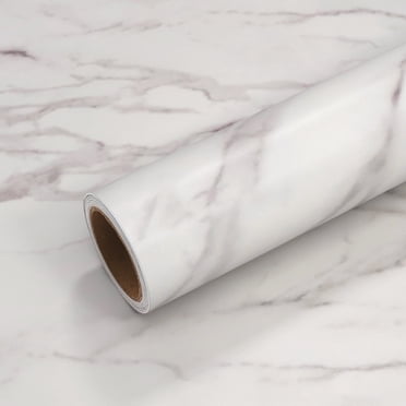 VEELIKE White Marble Adhesive Vinyl Granite Countertop Cover ...