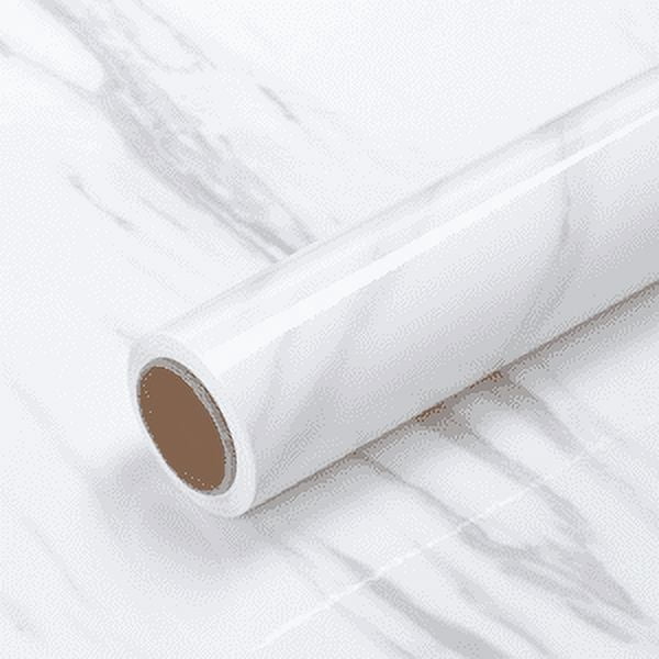 VEELIKE White Marble Adhesive Vinyl Granite Countertop Cover ...