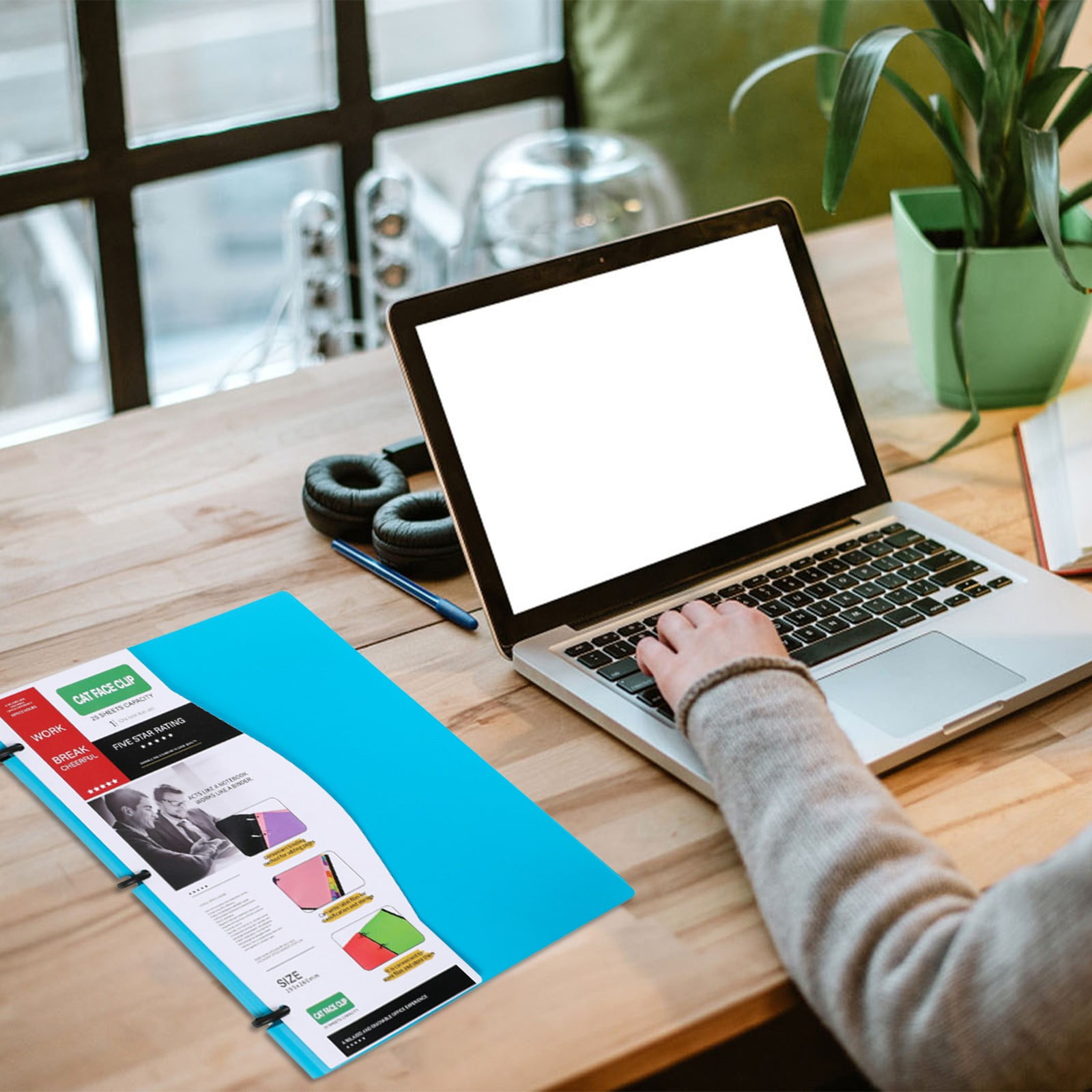 VEFSU 3 Ring Binder Folders,Flexible Tabs Notebook and 3-Ring Binder ...