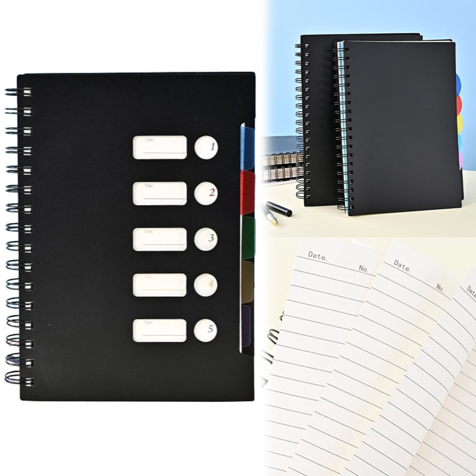 VEFSU 5 Subject Notebook, Spiral Notebook, College Ruled Notebook, A5 ...