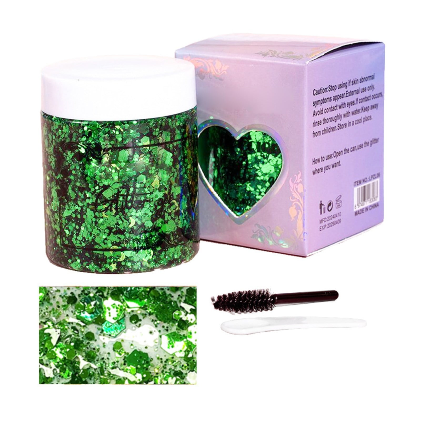 VEFSU 6 Color High Capacity Sequin Gel Set Box Stage Dazzling Body ...