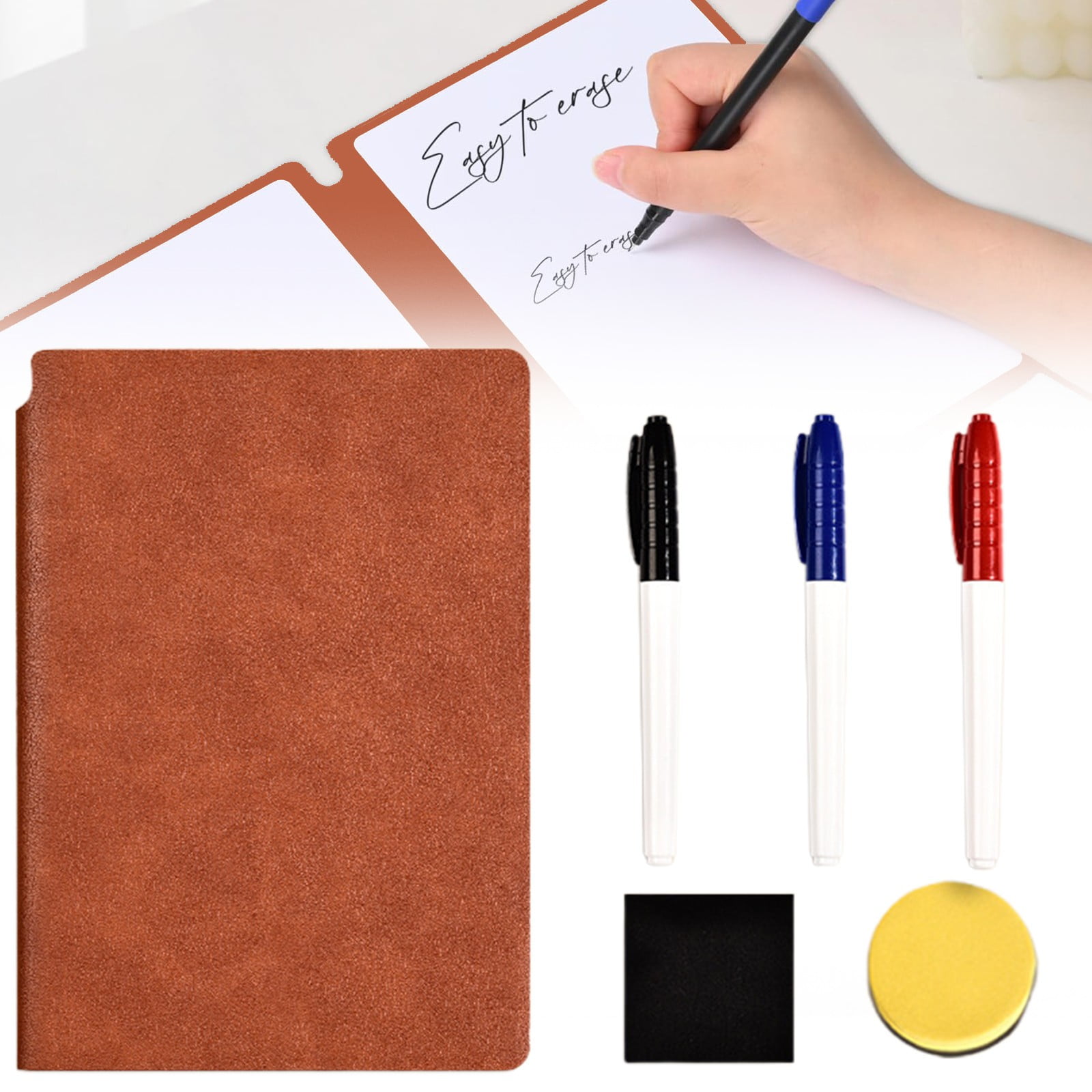 VEFSU A5 Erasable Notebook shaped White Board, Portable Sketchbook with ...