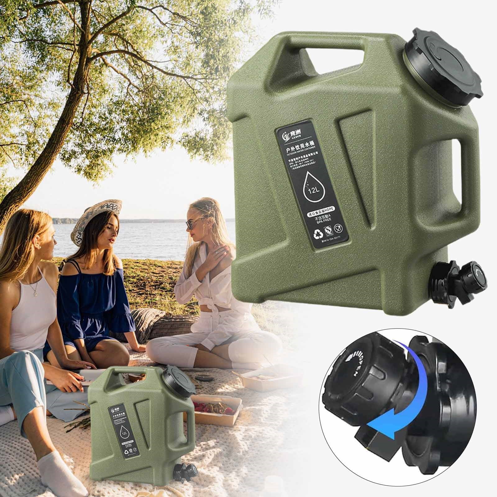 VEFSU Camping Water Container 3.2 Gallon Water Jug with Spigot Portable ...
