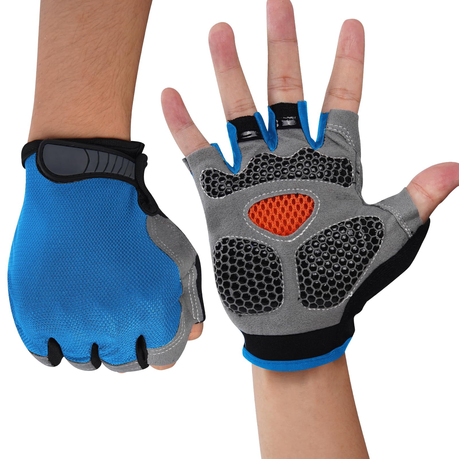 VEFSU Cycling Gloves, Fingerless Bike Gloves, Wheelchair Gloves, Anti ...