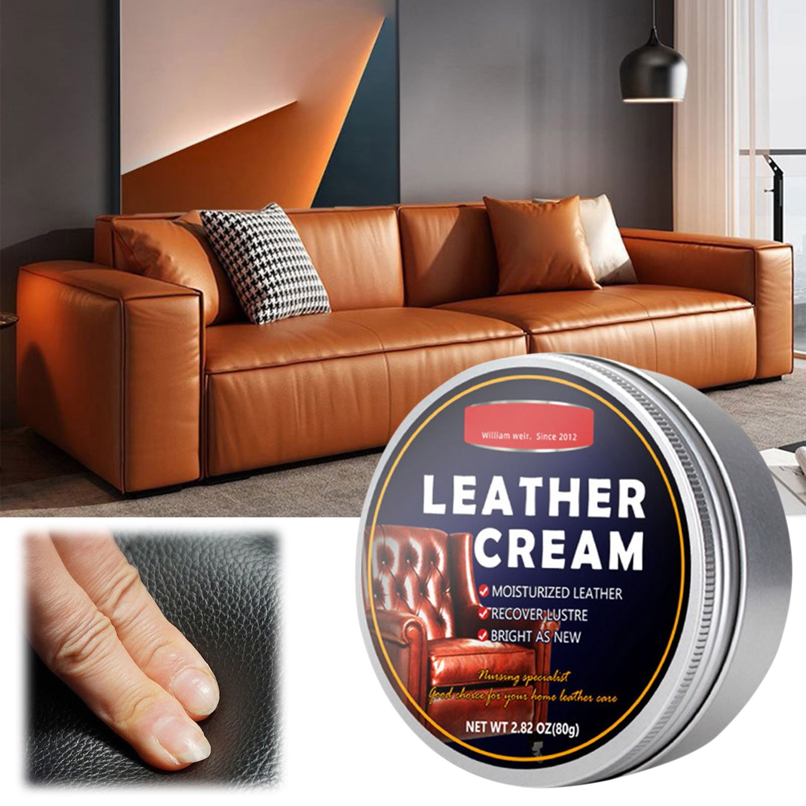 VEFSU Natural Leather Conditioner – Beeswax Oil Formula, Perfect for ...