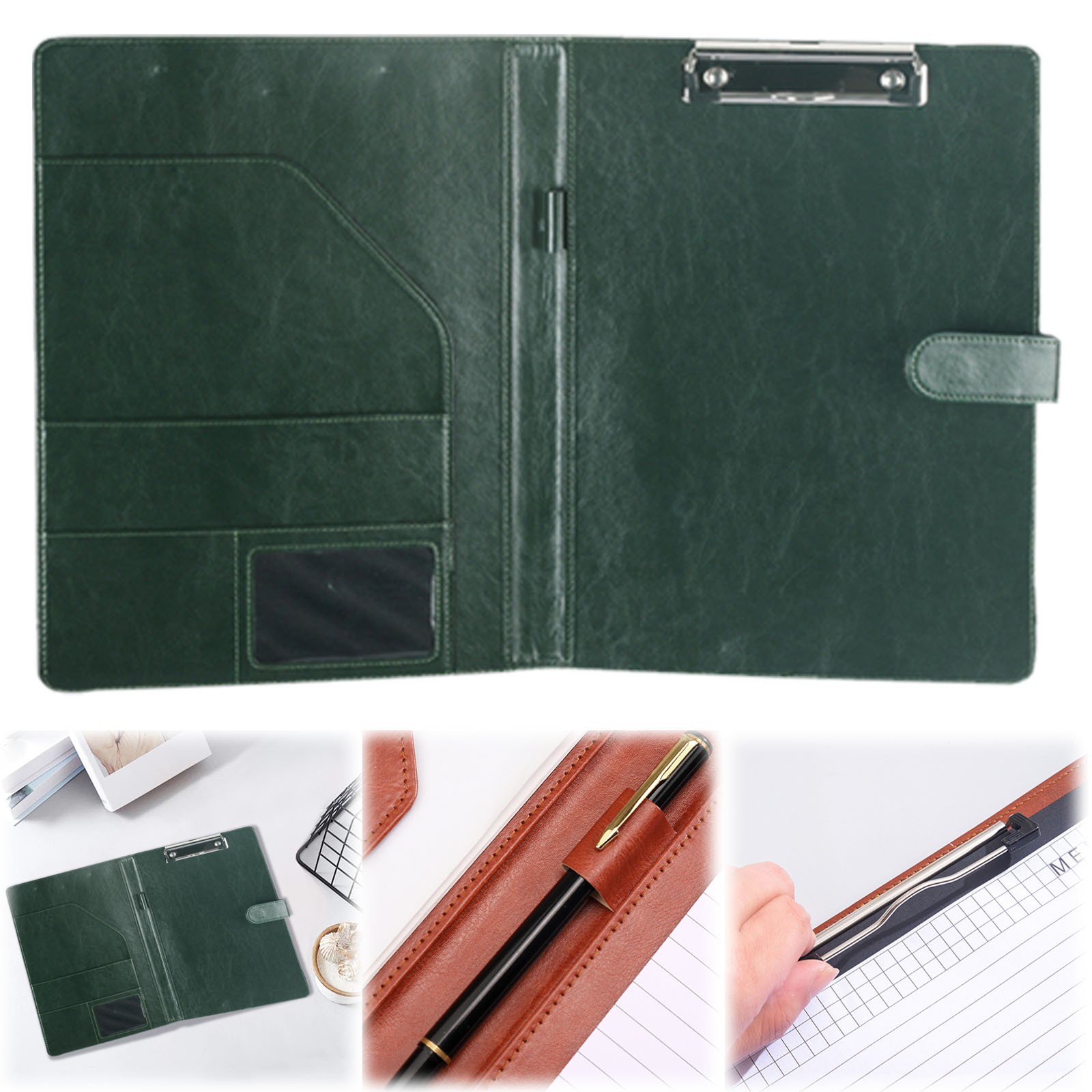 VEFSU Professional Padfolio with Clipboard, A4 Letter Size Notepad with ...
